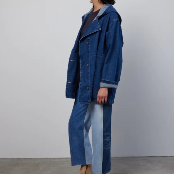 B SIDES | Jackets & Coats | Nwot B Sides Denim Hooded Travel Jacket In ...